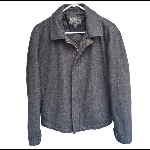 J. Crew | Jackets & Coats | J Crew Wool Blend Mens Charcoal Bomber ...